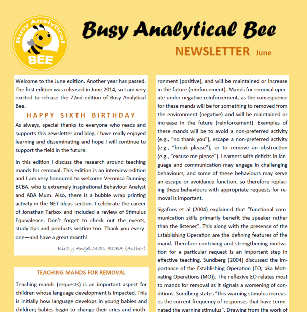 June Edition – Busy Analytical Bee